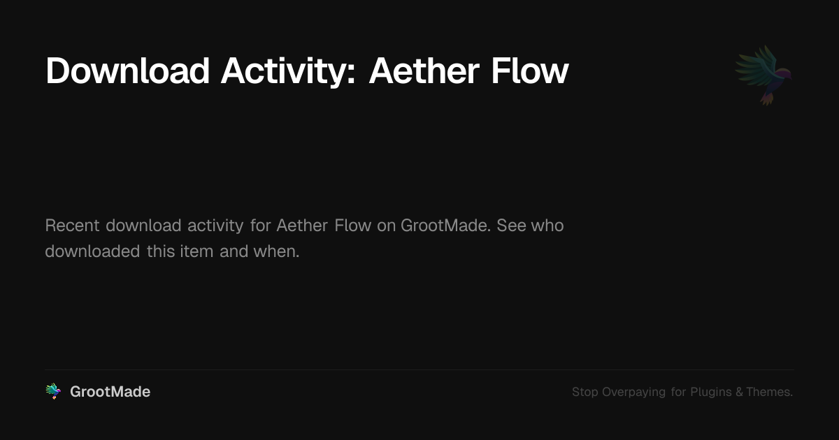 Download Activity: Aether Flow – GrootMade